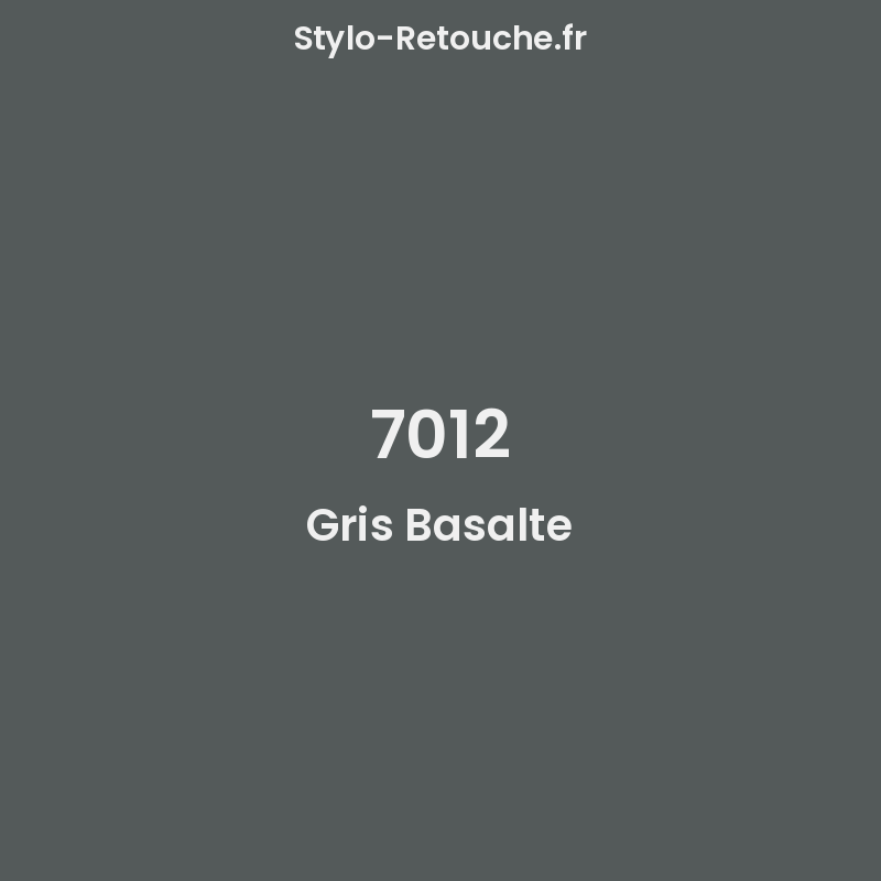 RAL 7012 Gris Basalte Opaque en Stylo Retouche - Stylo-Retouche.fr