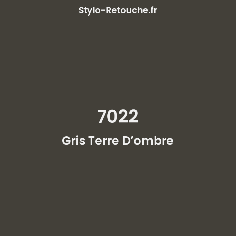 RAL 7022 Gris Terre D’ombre Opaque en Stylo Retouche - Stylo-Retouche.fr